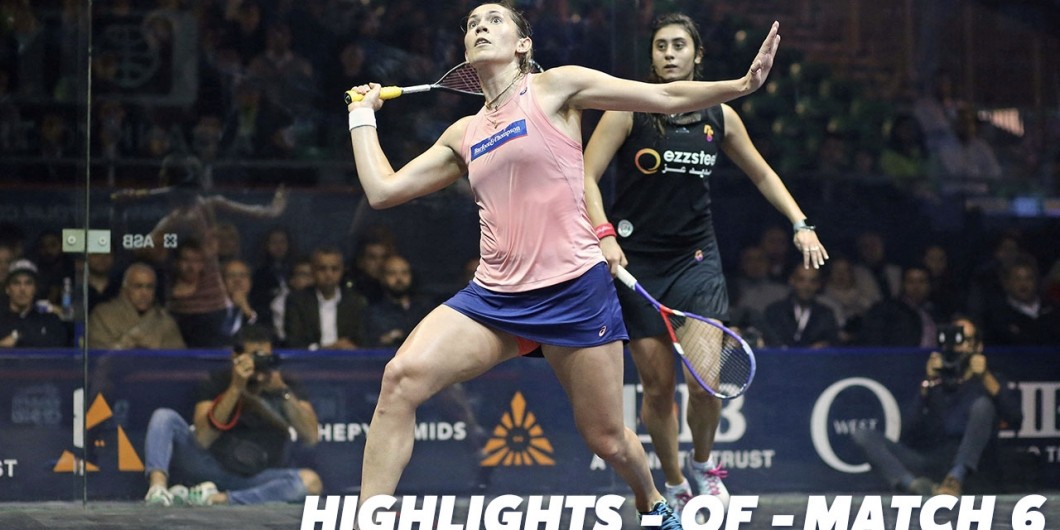 CIB PSA Women' World Champs - QF Highlights - King v El Sherbini - SQUASHTV