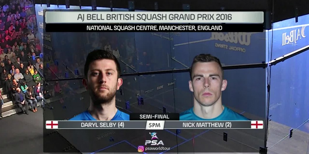 British Grand Prix 2016- SF Highlights - Matthew v Selby - SQUASHTV